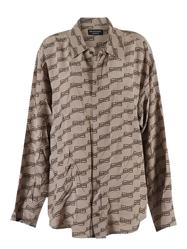 Balenciaga Monogram Shirt - Tan