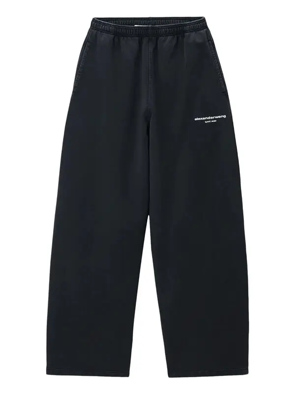 Alexander Wang Logo Print Mid-rise Relaxed Sweatpant - Black