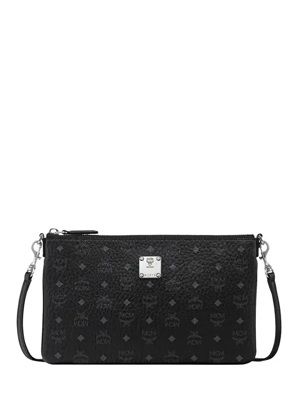 Mcm Aren Vi Flat Pouch Mini Bag - Black