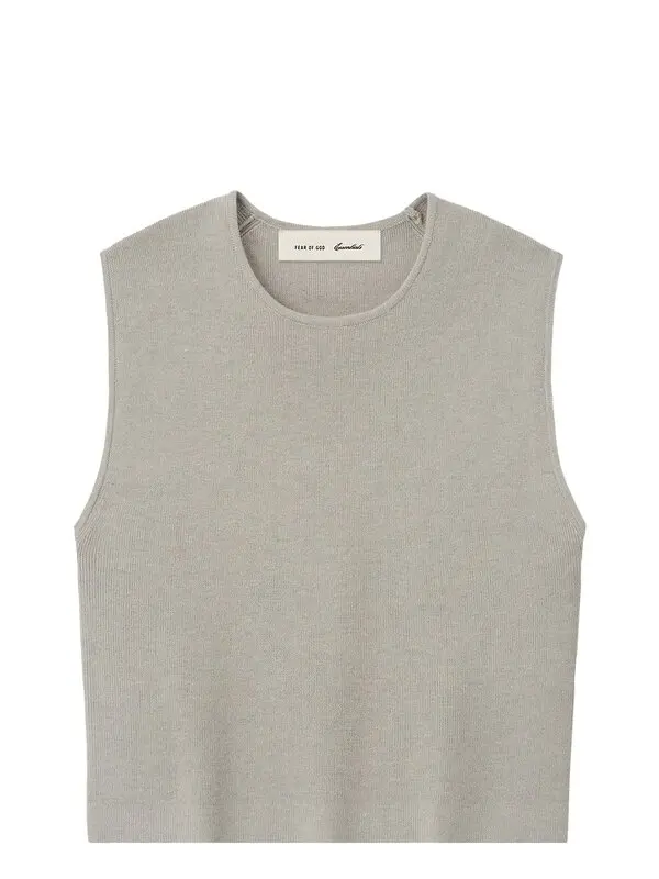 Fear Of God Rib Knit Crop Top - Grey