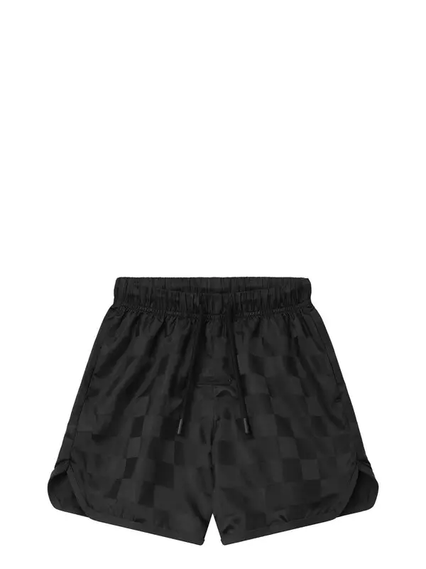 Fear Of God Nylon Checkered Gym Short 'vintage - Black
