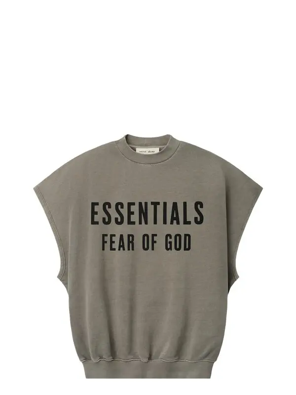 Fear Of God Relaxed Fleece Cutoff Sweatshirt - Grey