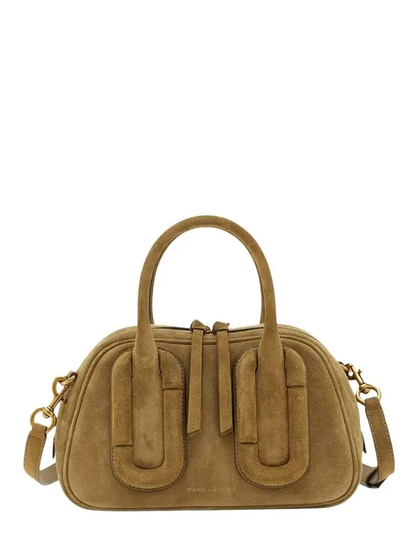 Marc Jacobs Suede Babe Bauletto Bag - Brown