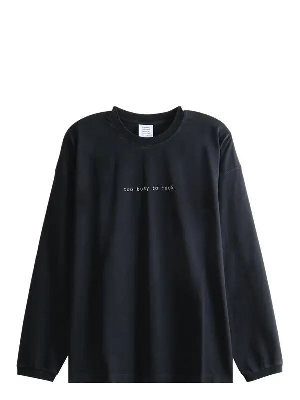 Vetements Too Busy To Fuck Long-sleeve Top - Black
