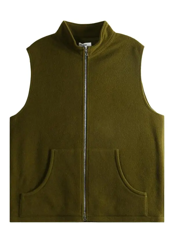 RIER Fleece Full Zip Gilet - Green