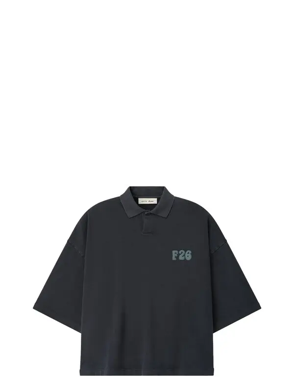Fear Of God Heavy Jersey Cropped Polo - Black