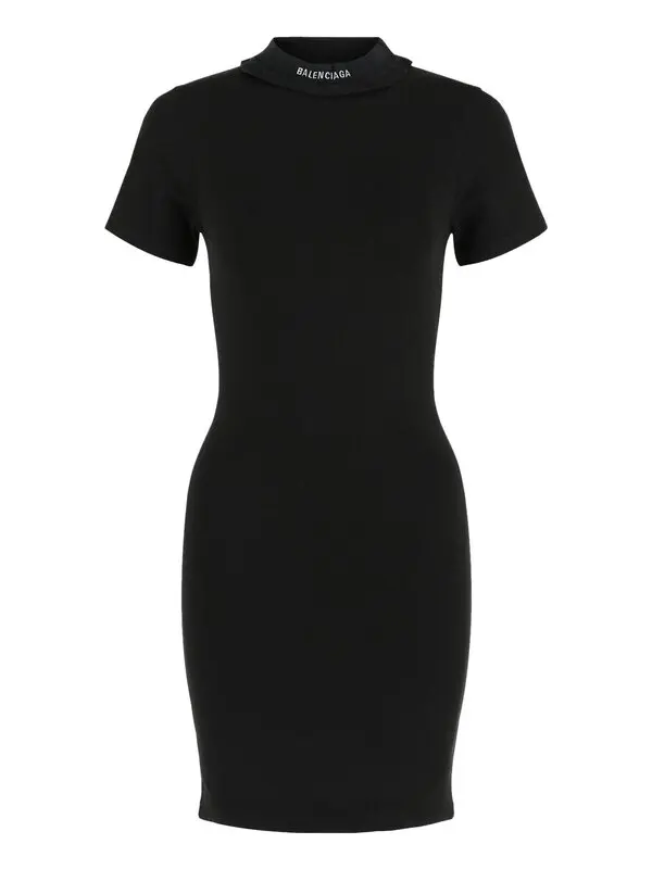 Balenciaga T-shirt Mini Dress - Black