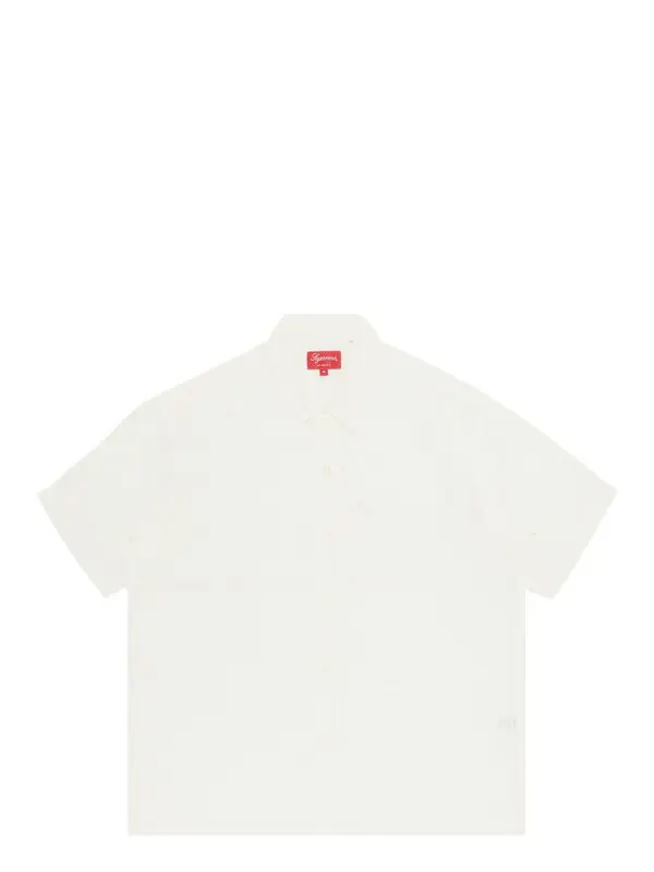 Supreme Mesh Stripe Short-sleeve Shirt - White