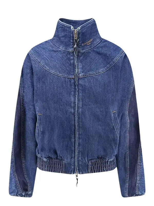 Givenchy Denim Bomber Jacket - Blue