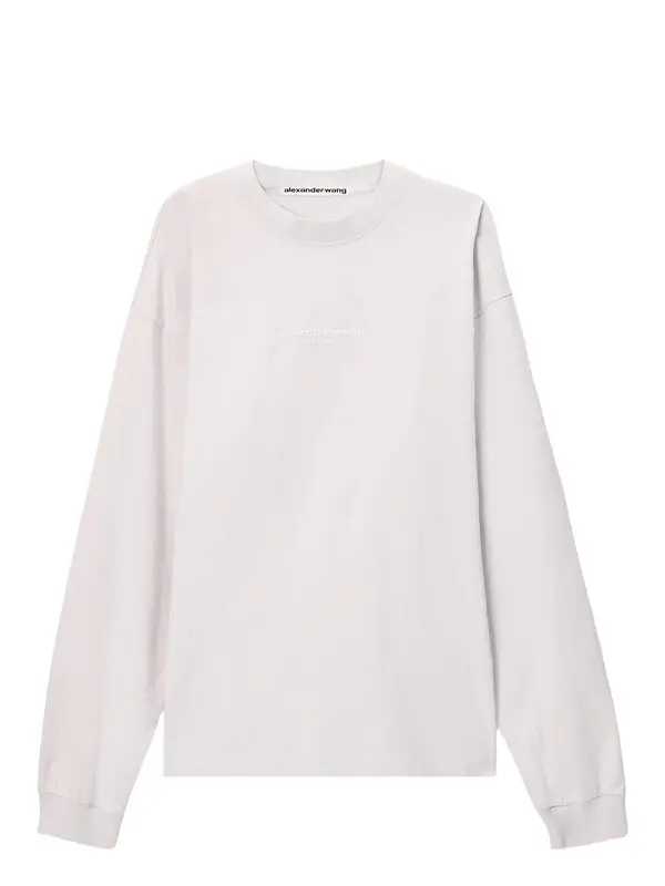 Alexander Wang Logo Print Long-sleeve T-shirt - Pink
