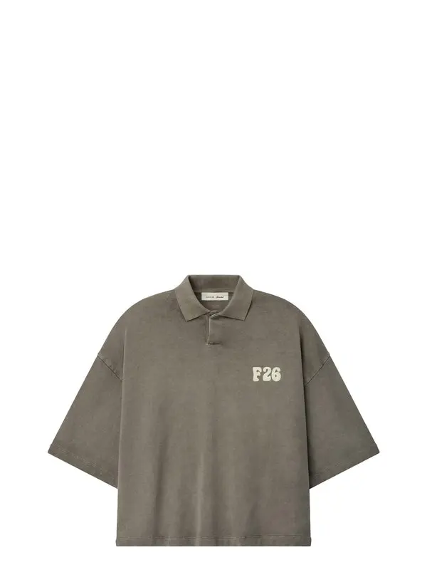 Fear Of God Heavy Jersey Cropped Polo - Grey