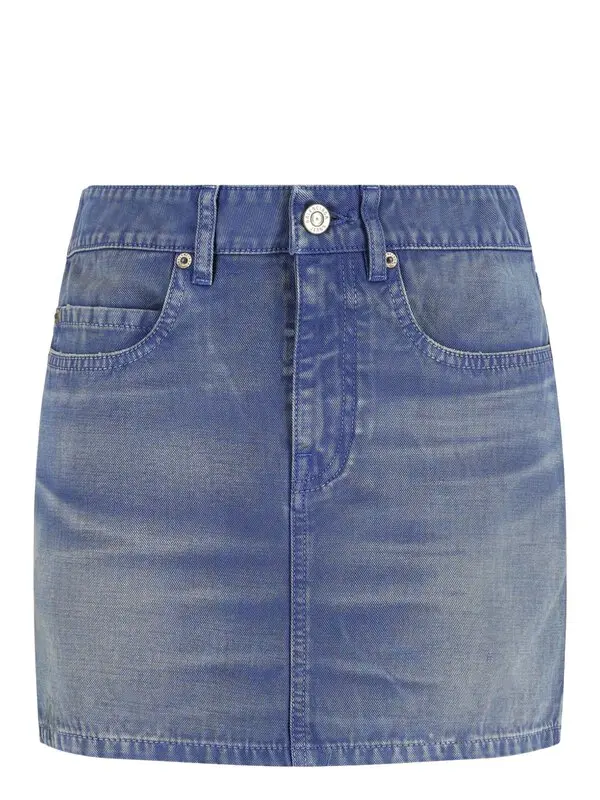 Balenciaga Low-rise Denim Mini Skirt - Purple