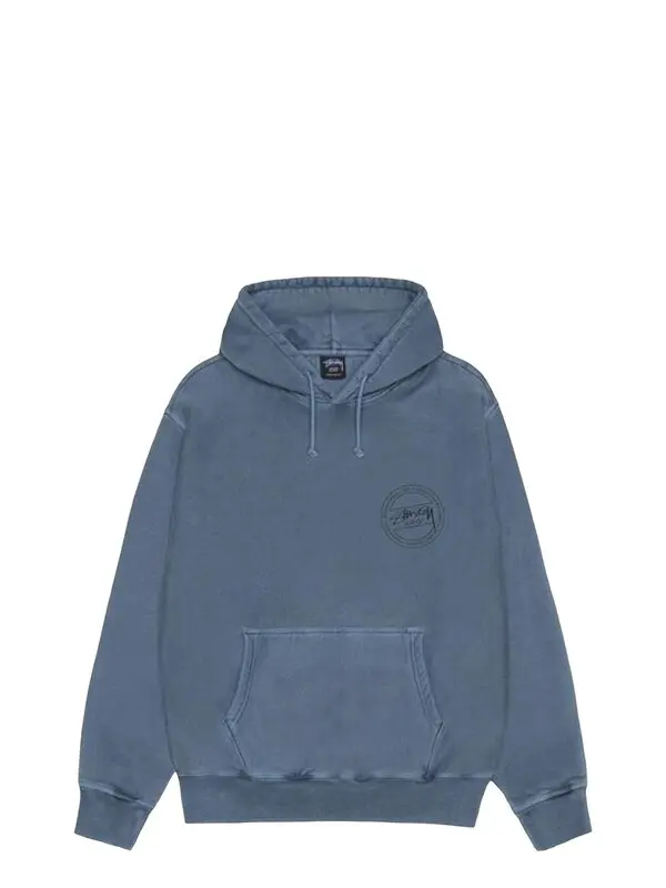 StÜssy Pigment Dyed Hooded Sweatshirt - Blue