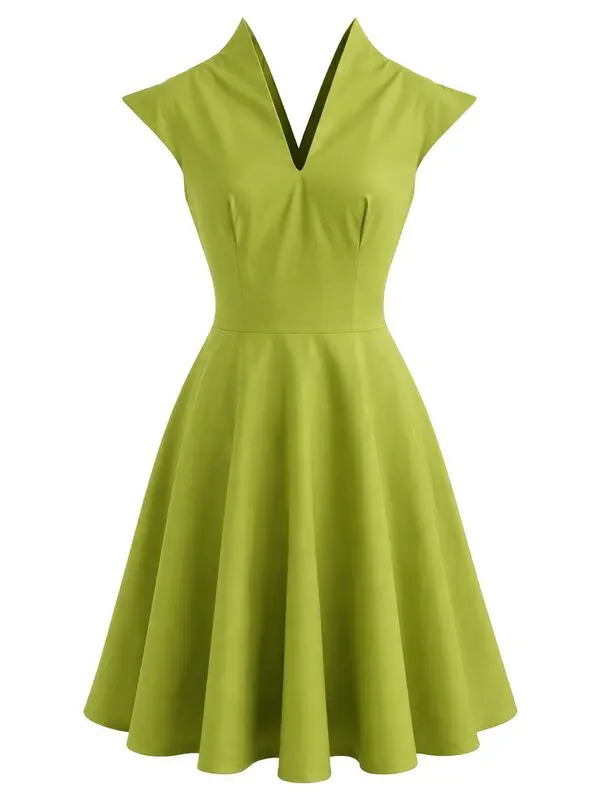 LARISA DRAGNA Cotton Kara Dress - Green