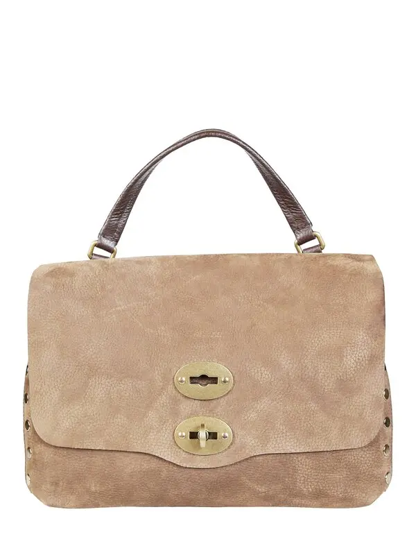 ZANELLATO Postman Jones Nabuk Mini Crossbody Bag - Marrone