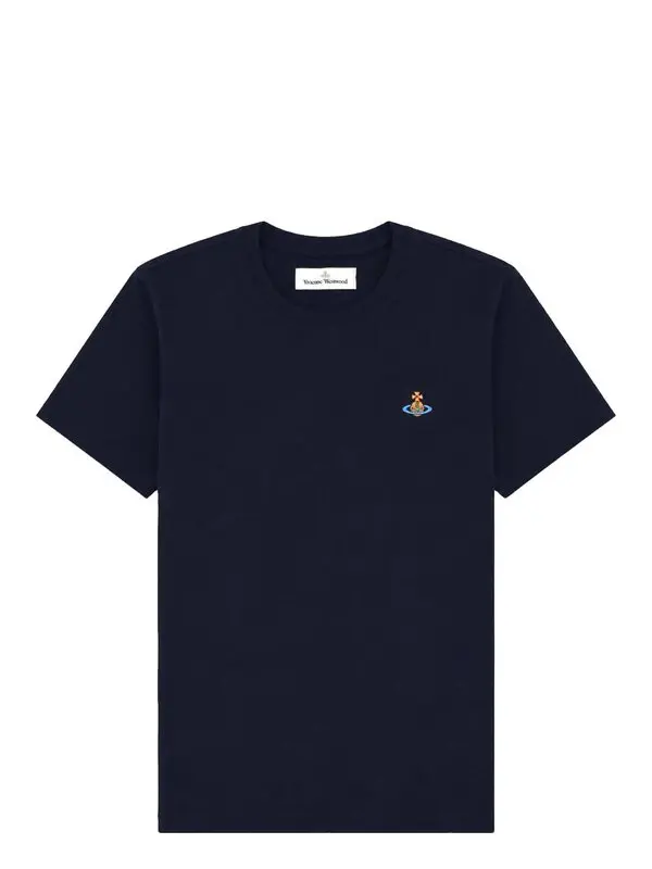 VIVIENNE WESTWOOD Embroidered Cotton T-shirt - Blue