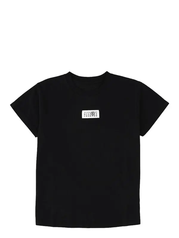 MAISON MARGIELA Logo Patch Cotton T-shirt - Black