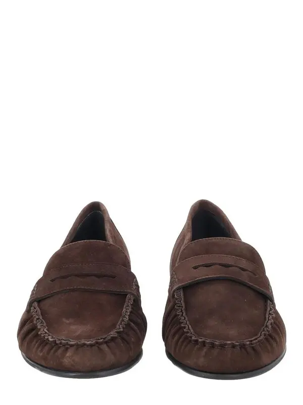 AeydĒ Suede Penny Loafers - Brown