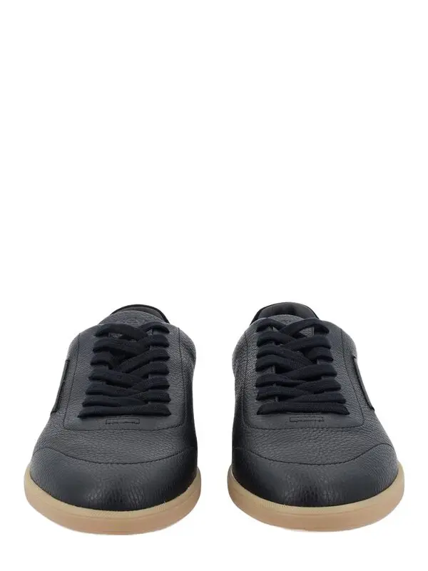 Zegna Leather Low-top Sneakers - Black