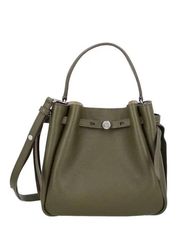 Tory Burch Leather Shoulder Bag With Top Handle - Green