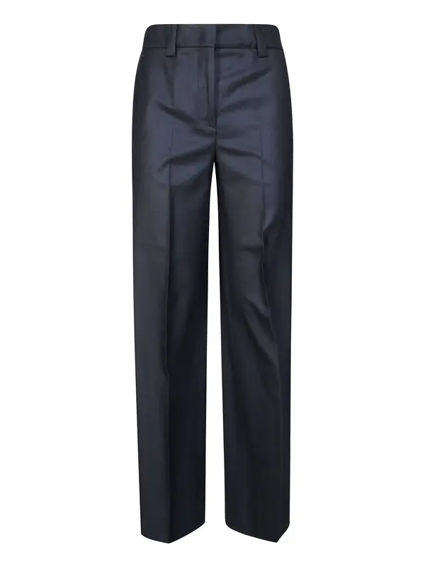 Incotex Flannel Palazzo Pants - Nero