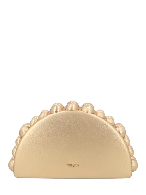 Cult Gaia Sculptural Half-moon Clutch - Silver