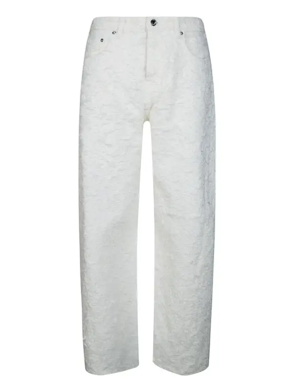 HAIKURE Double Fur Denim Jeans - Bianco