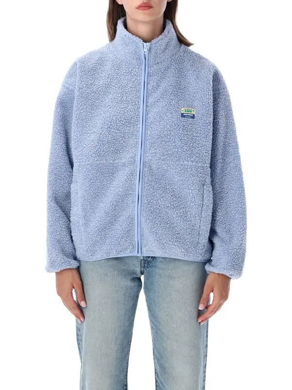 American Vintage Fleece Zip Jacket - Blu