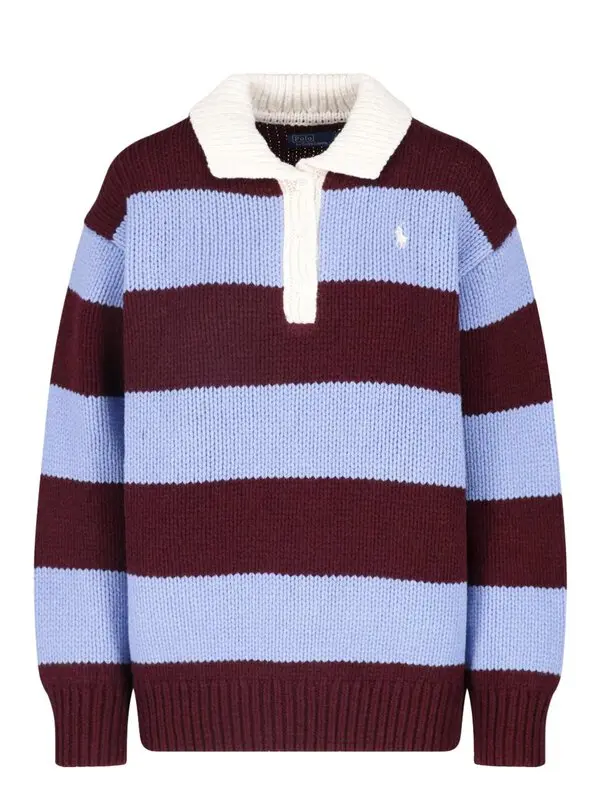 Polo Ralph Lauren Wool-blend Striped Sweater - Blue