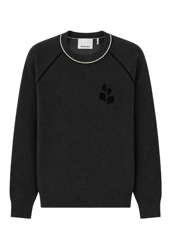 MARANT Graphic Crewneck Sweater - Grey