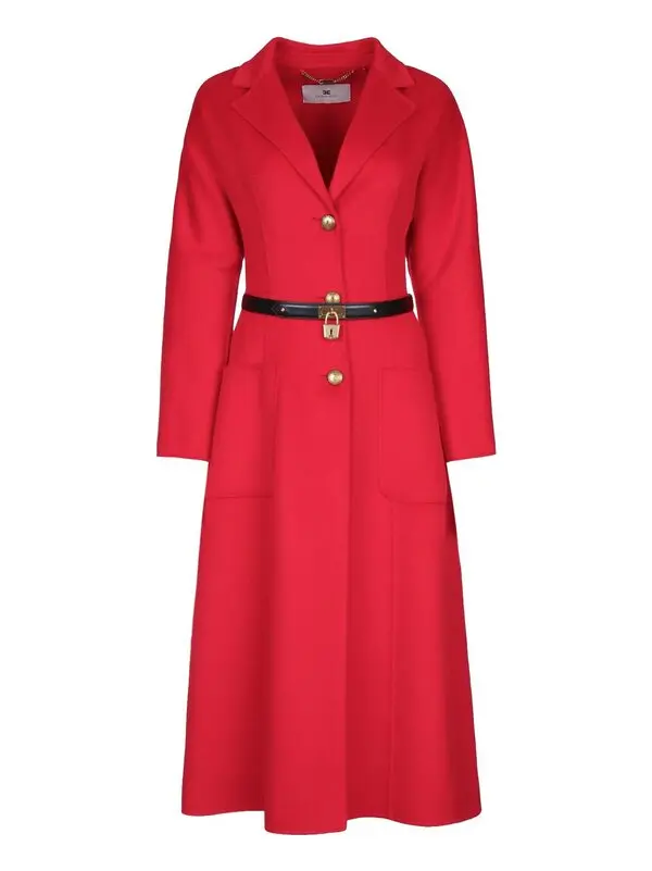 Elisabetta Franchi Belted Overcoat - Redpassion