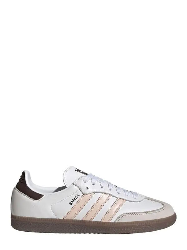 Adidas Regular Fit Lace-up Leather Sneaker With Rubber Sole - Bianco