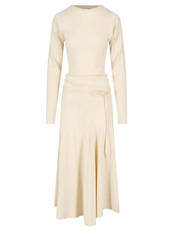 LEMAIRE 100% Cotton Shirt Dress - Cream