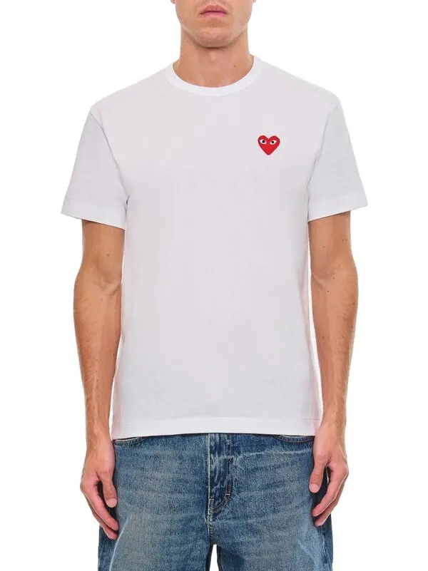 Play Comme Des Garcon Cotton T-shirt - White