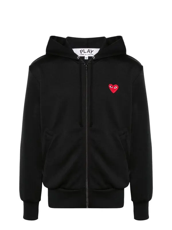 Play Comme Des Garcon Cotton Hoodie - Black