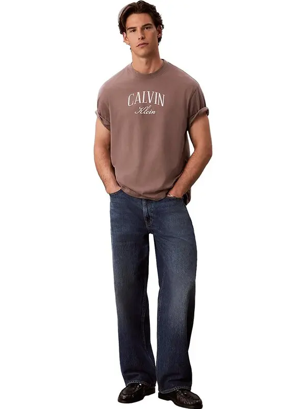 Calvin Klein Relaxed Graphic Logo Tee - Iron
