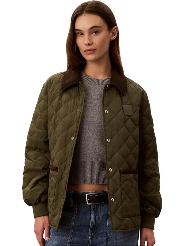 Calvin Klein Quilted Liner Jacket - Olive Night