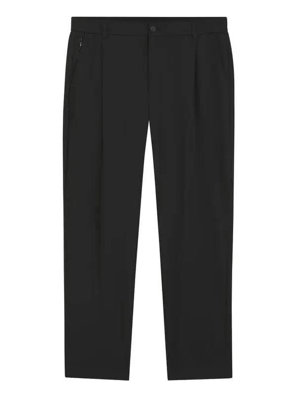 BOSS Relaxed-fit Pants With Front Pleats - Black