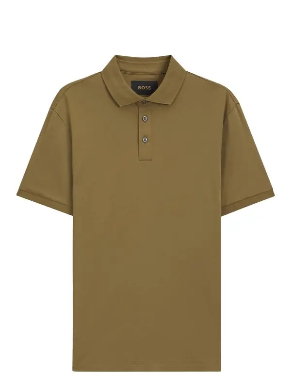 BOSS Mercerized-cotton Polo Shirt - Beige