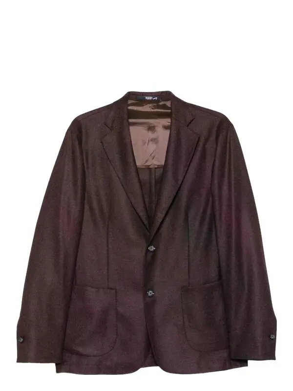BARBA NAPOLI Single-breasted Notch-lapel Jacket - Brown