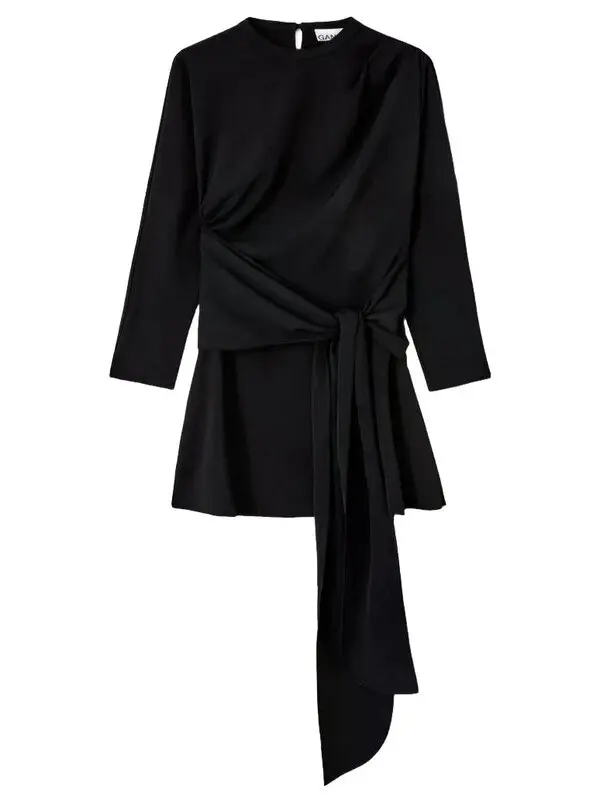 GANNI Crepe Dress - Black