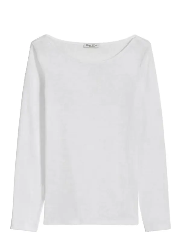 Marc O'polo Slub-effect Boat-neck T-shirt - White