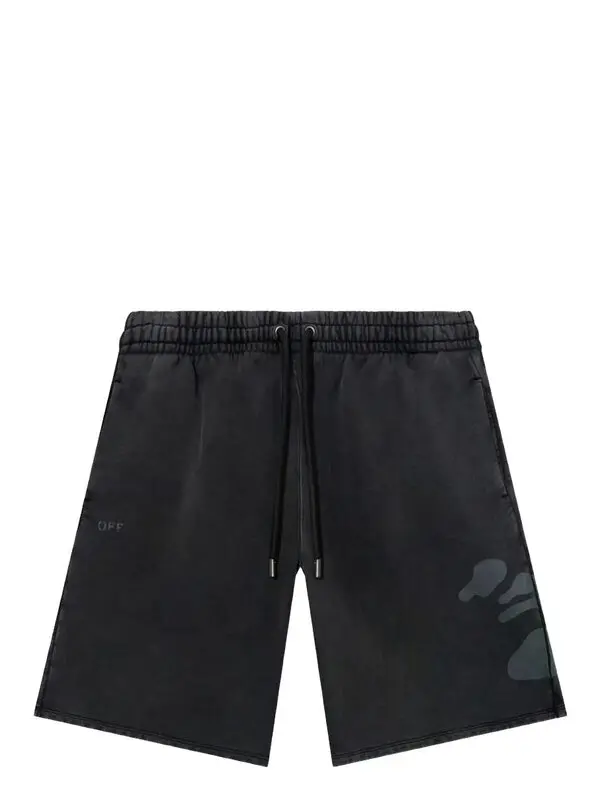 Off-White Swimming Face Skate Shorts - Black