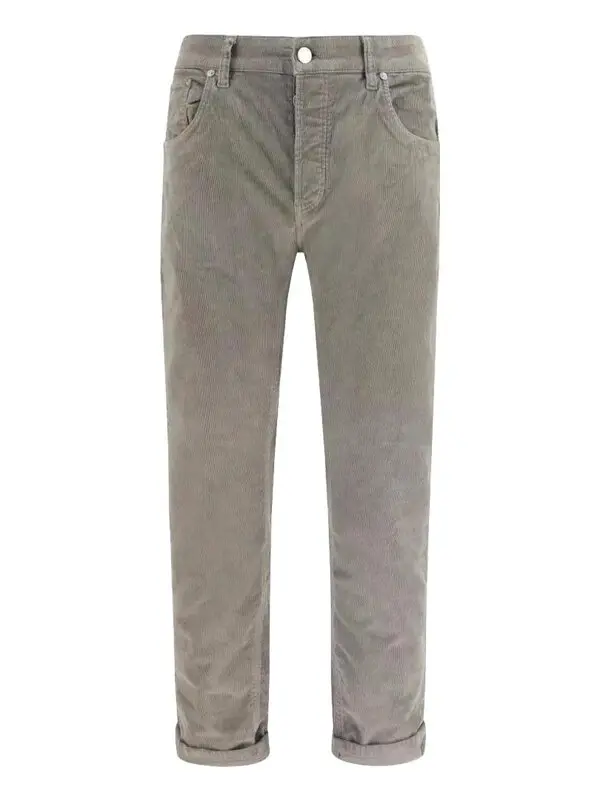 PT TORINO Corduroy-effect Trousers - Grey