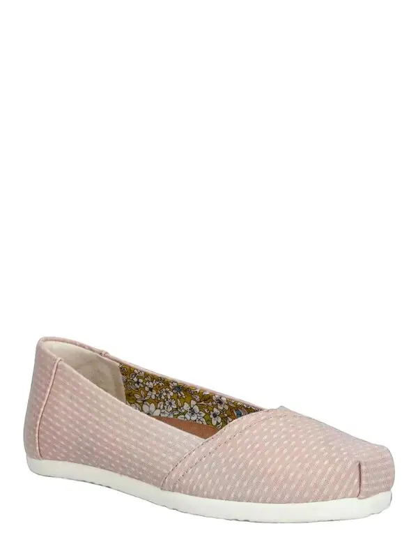 Toms Alpargata Polka-dot Slip-on Ballet Flats - Pink