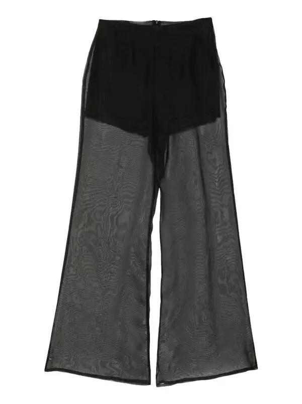 ISABEL SANCHIS Sheer-panel Trousers - Black
