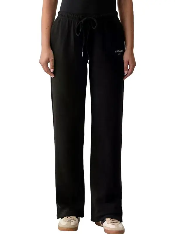 TRUSSARDI Logo-embroidered Drawstring Track Pants - Black