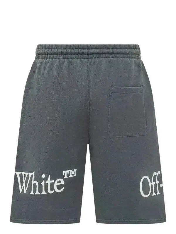 Off-White Bookish Logo-print Shorts - Grey