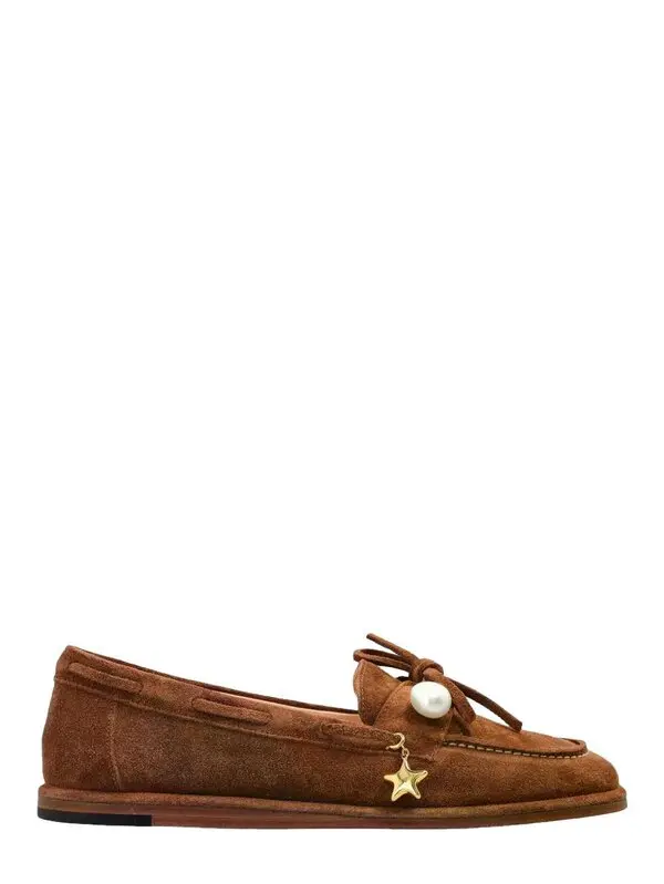 Agl Charmy Charms Round-toe Loafers - Brown