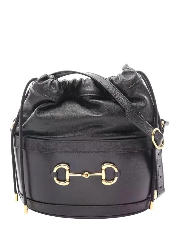 Gucci Leather Horsebit 1955 Bucket Bag - Black
